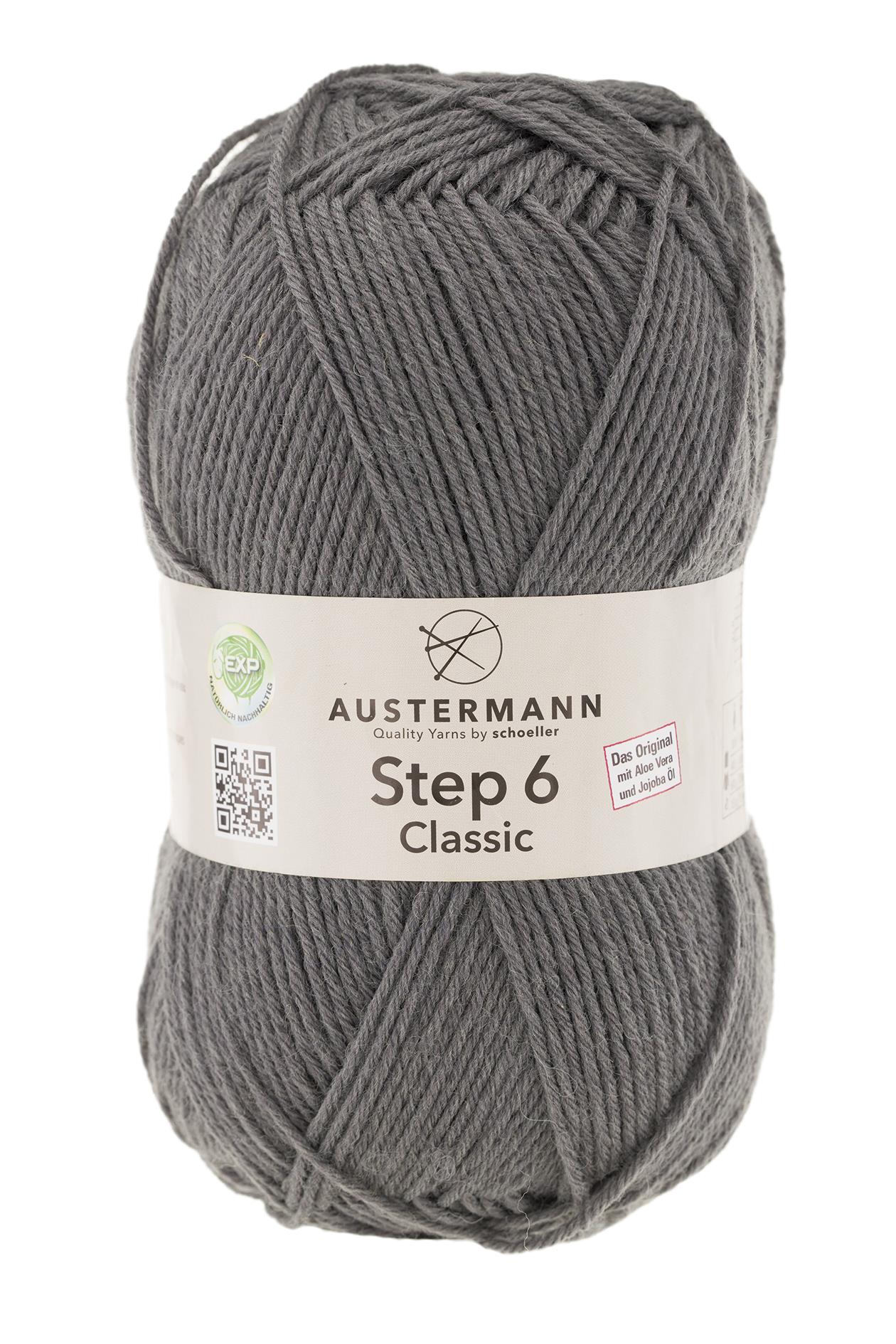Step 6 Classic Exp | Sockenwolle | 410 M - 150 G | 6037 - Grau – ggh Wolle